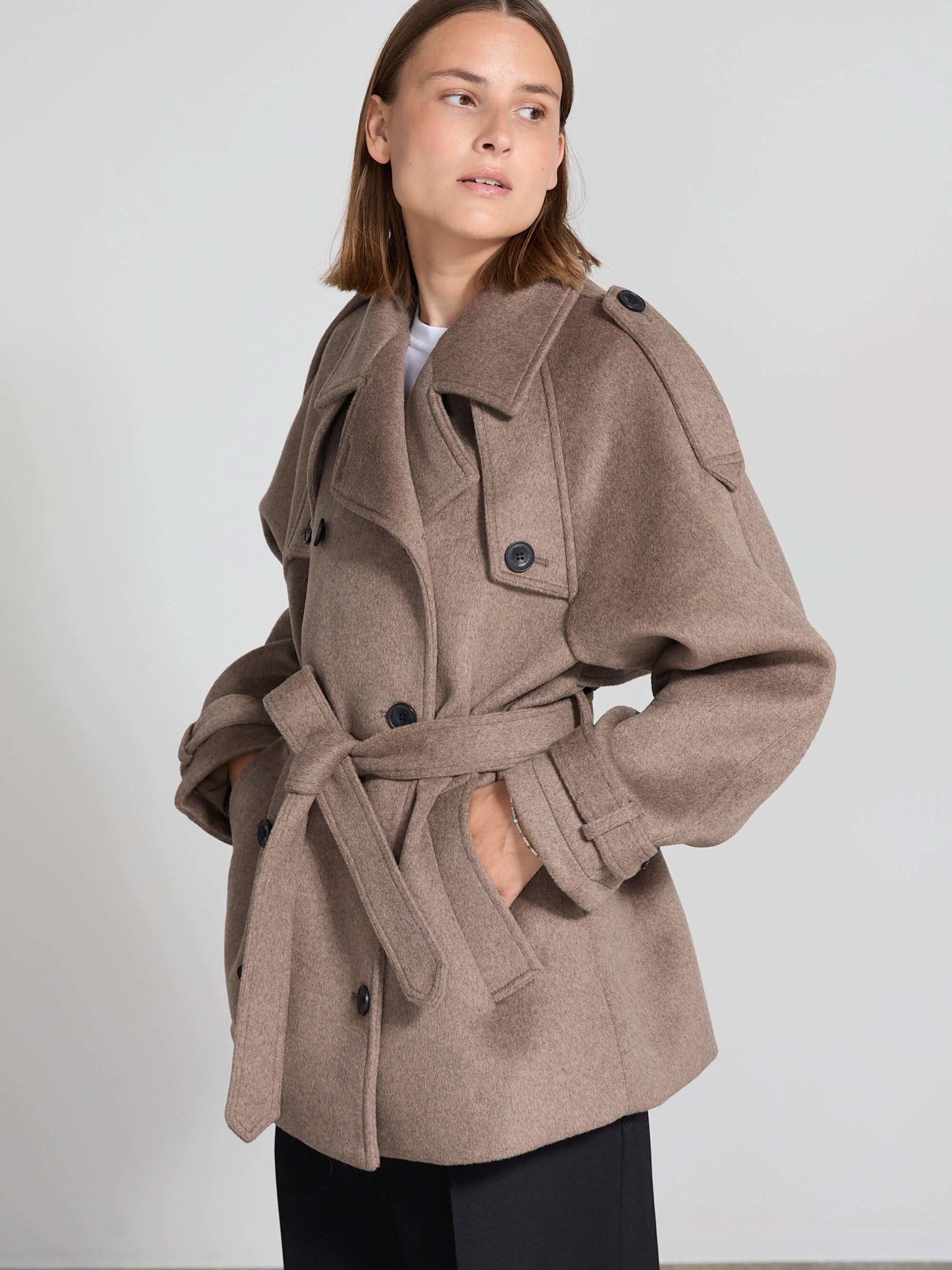 BEA JACKET - DARK BEIGE | MEOTINE.